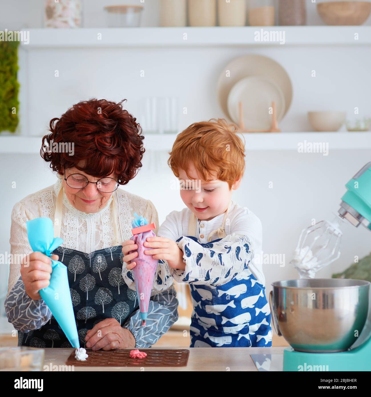 Granny with grandson at home hi-res stock photography and images - Alamy