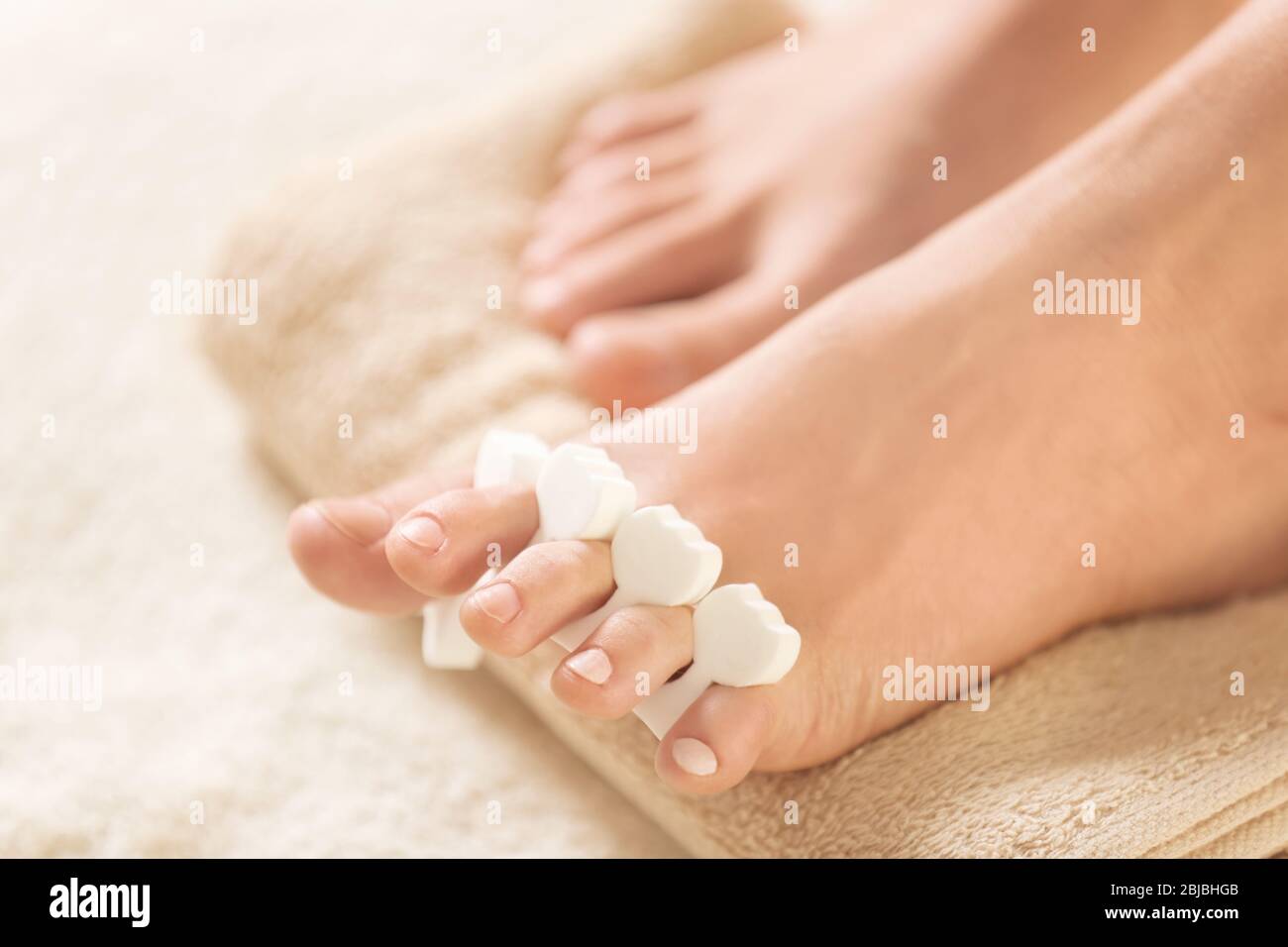 Female legs in pedicure salon Stock Photo - Alamy