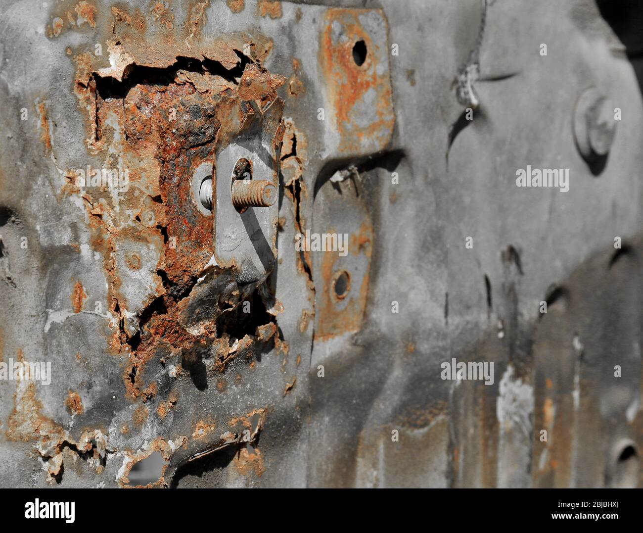 Destroyed car, close up Stock Photo - Alamy