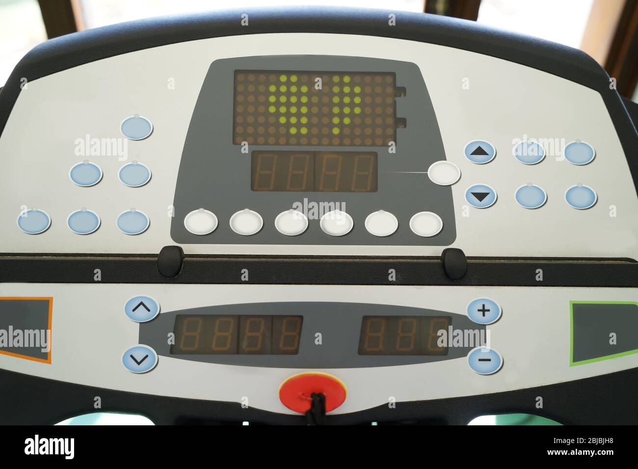 Treadmill panel, closeup Stock Photo - Alamy