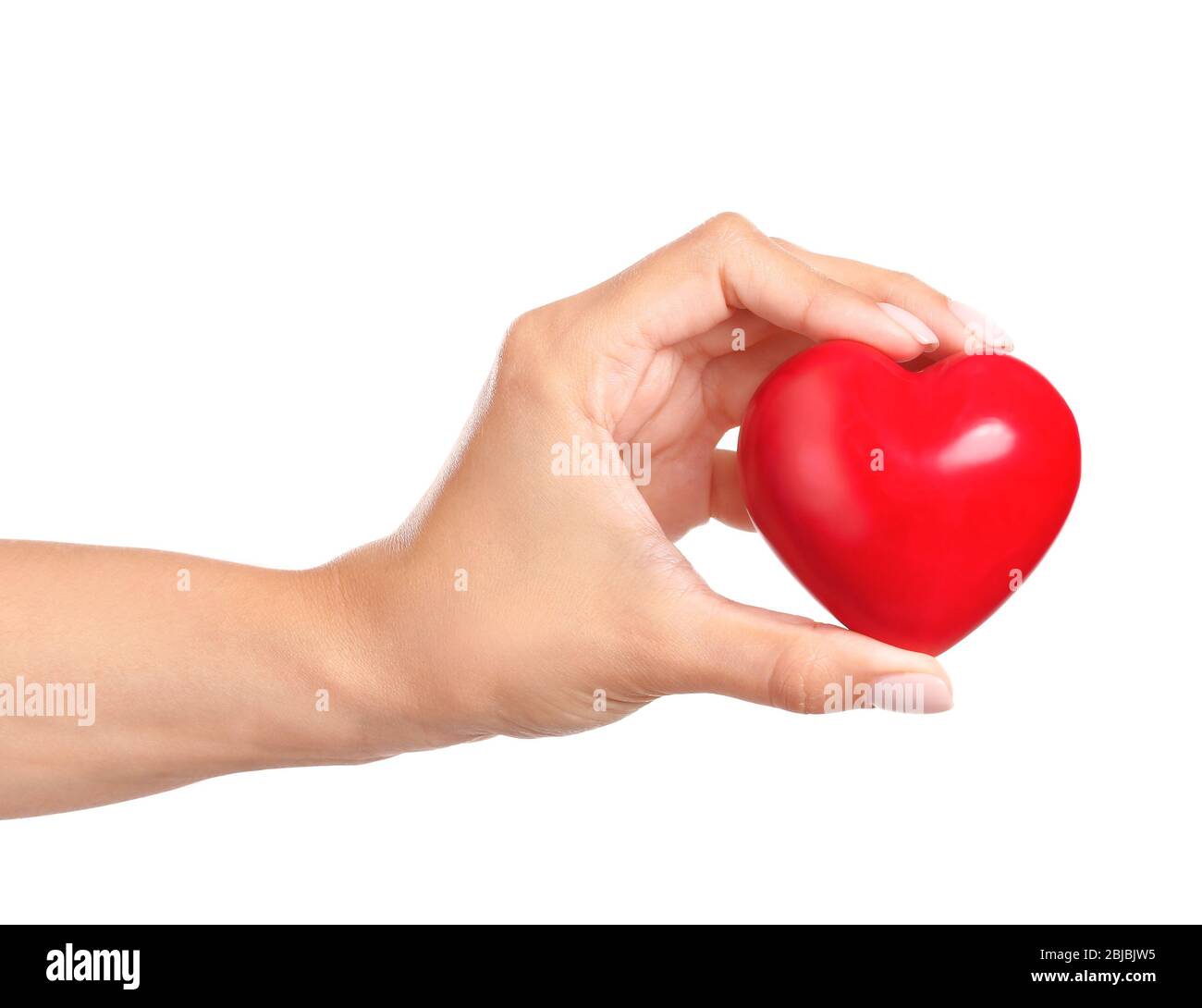 Female hand holding human heart Cut Out Stock Images & Pictures - Alamy