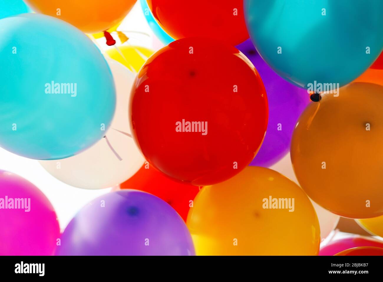 Colorful birthday balloons, closeup Stock Photo - Alamy
