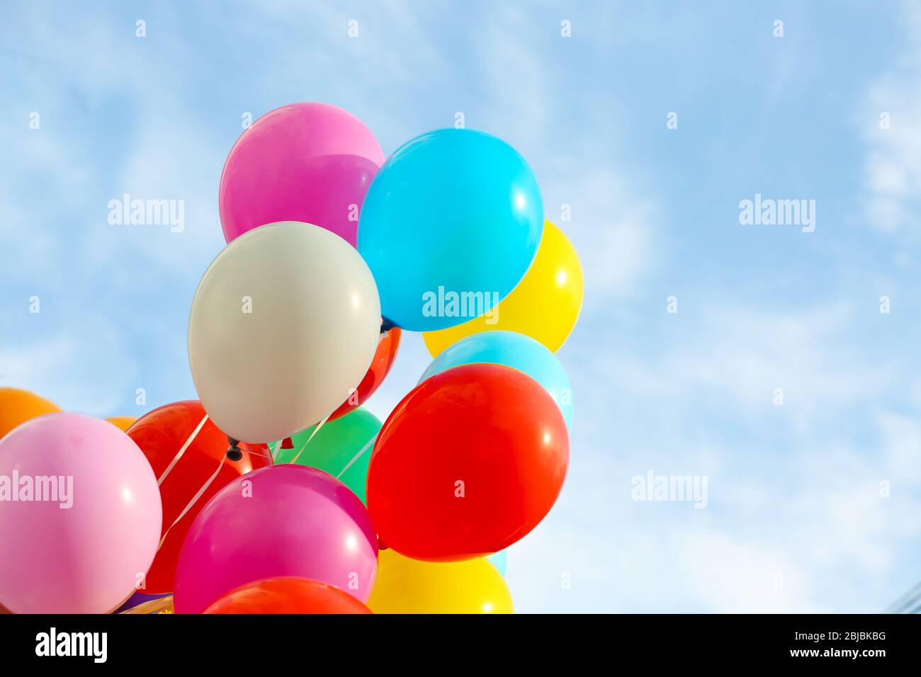 Colorful birthday balloons, closeup Stock Photo - Alamy