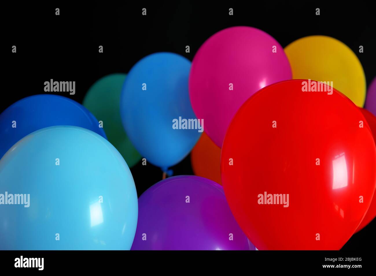 Colorful birthday balloons, closeup Stock Photo - Alamy