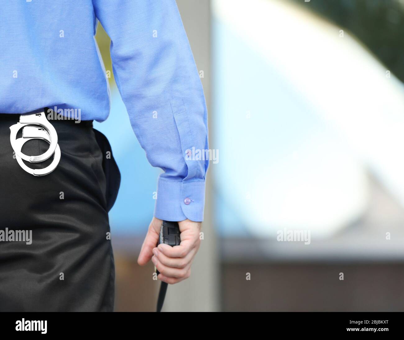Male security guard protecting house outdoor Stock Photo - Alamy
