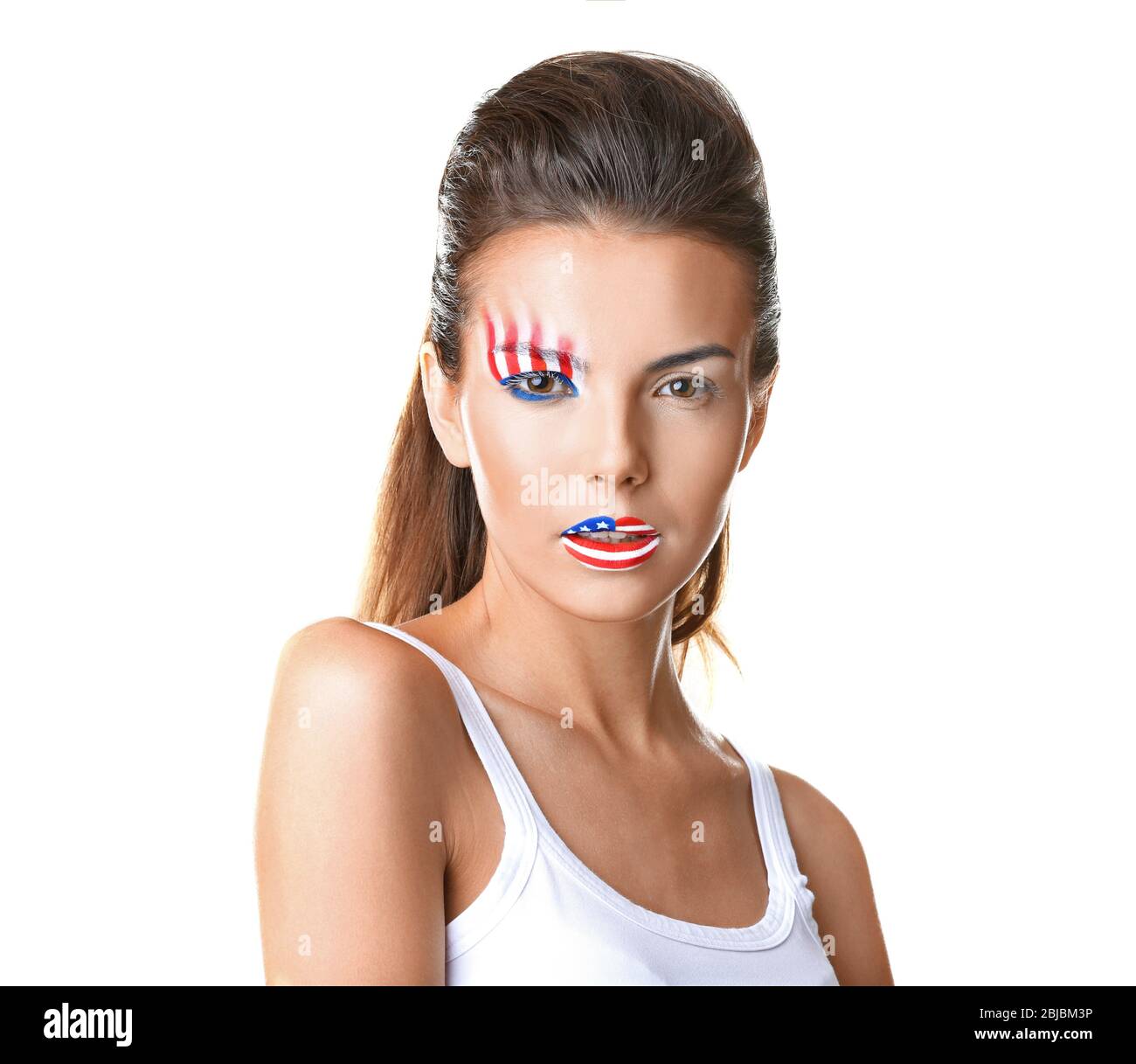 Woman girl beauty fashion makeup colors Cut Out Stock Images & Pictures ...