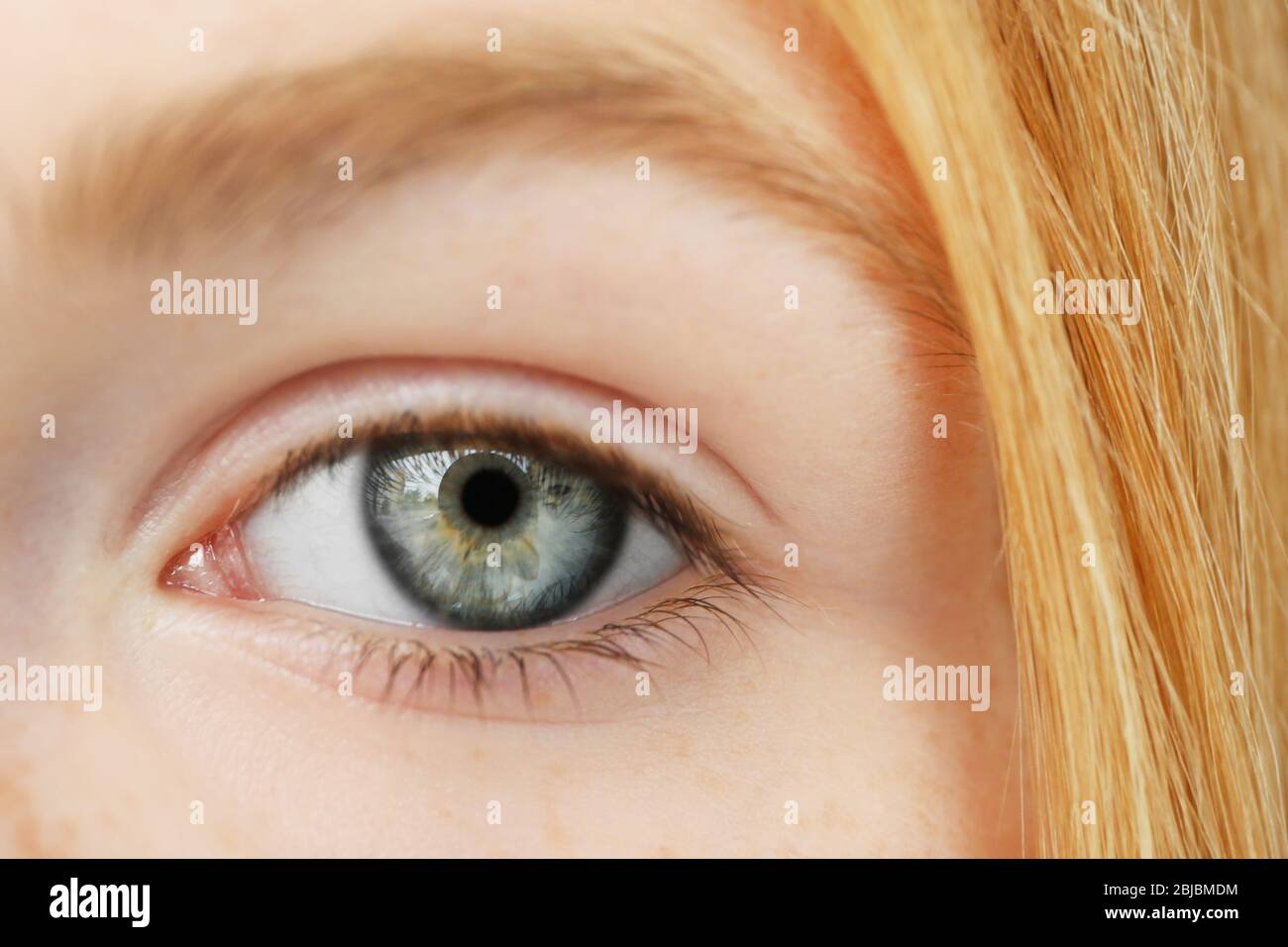 Closeup of beautiful girl's eye Stock Photo - Alamy