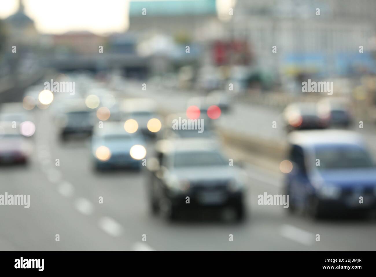 Blurred view of road with cars Stock Photo - Alamy