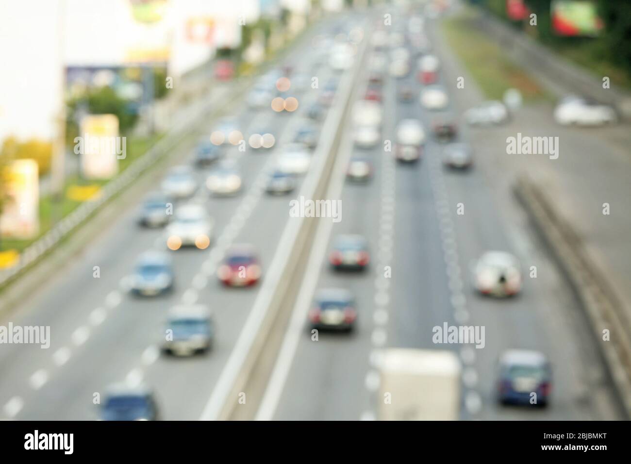 Blurred view of road with cars Stock Photo - Alamy