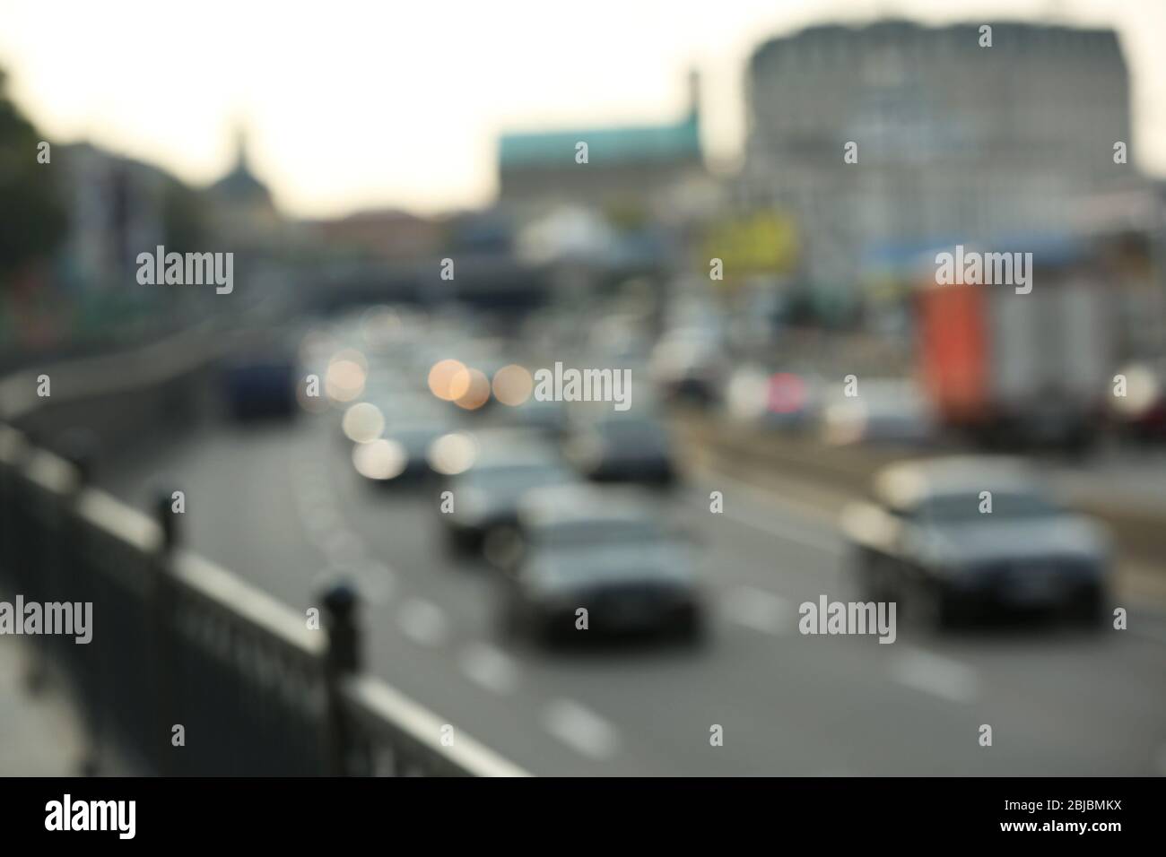 Blurred view of road with cars Stock Photo - Alamy