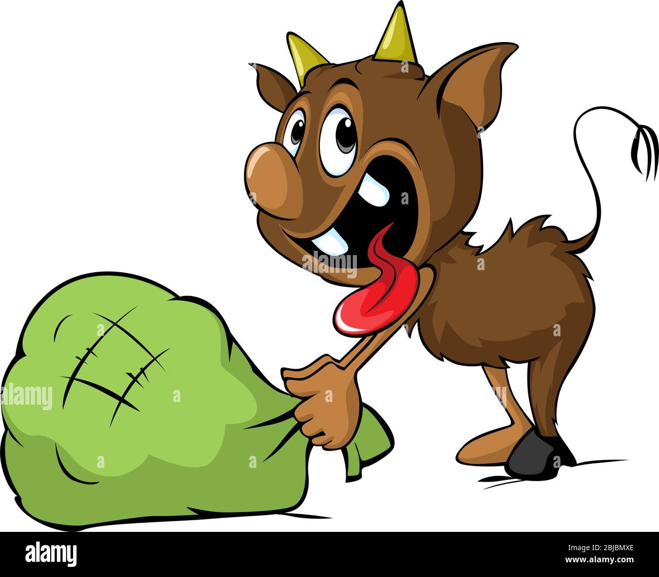 Devil Cartoon isolated on White background Stock Vector Image & Art - Alamy