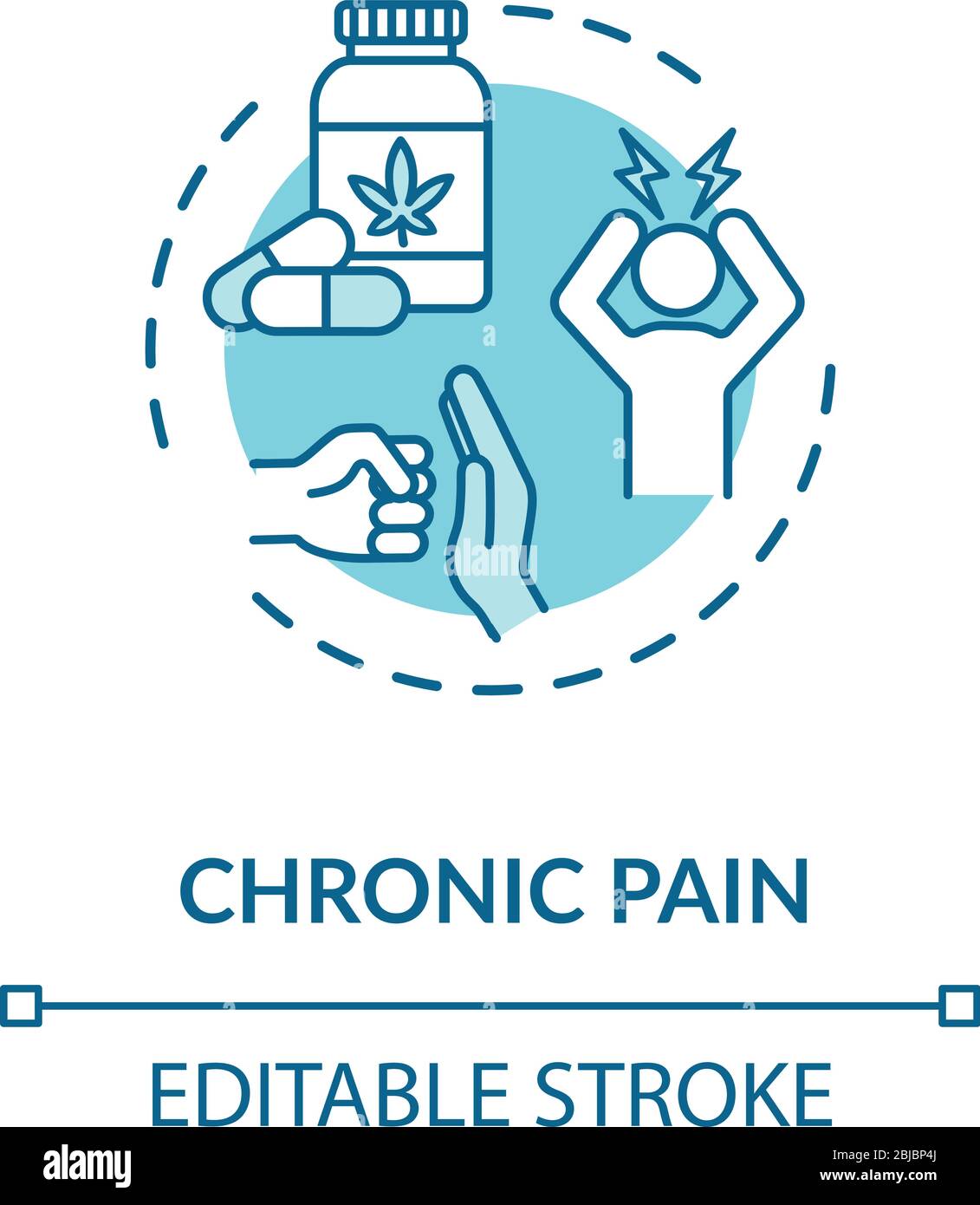 Chronic pain concept icon Stock Vector Image & Art - Alamy