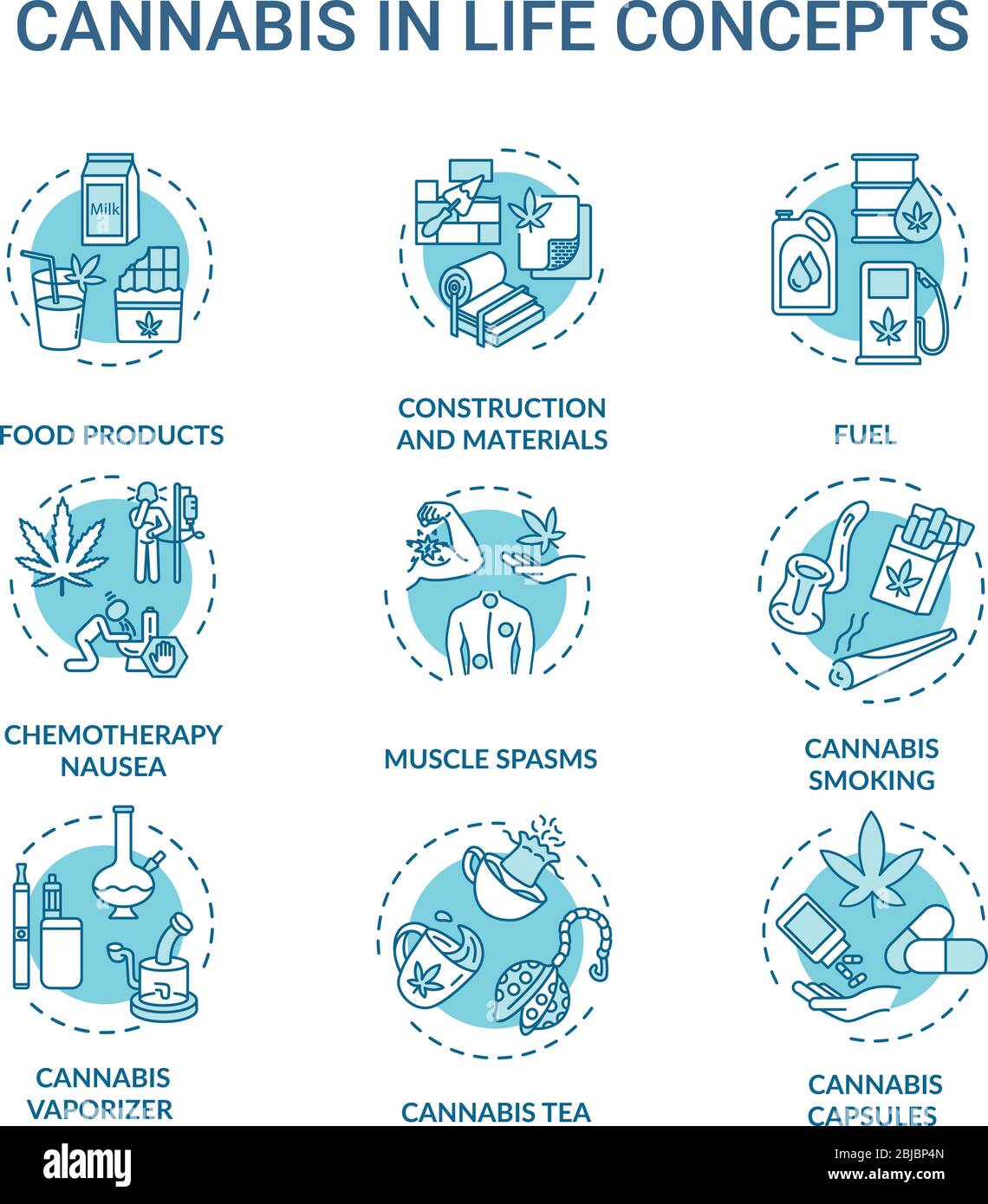 Cannabis concept icons set Stock Vector Image & Art - Alamy