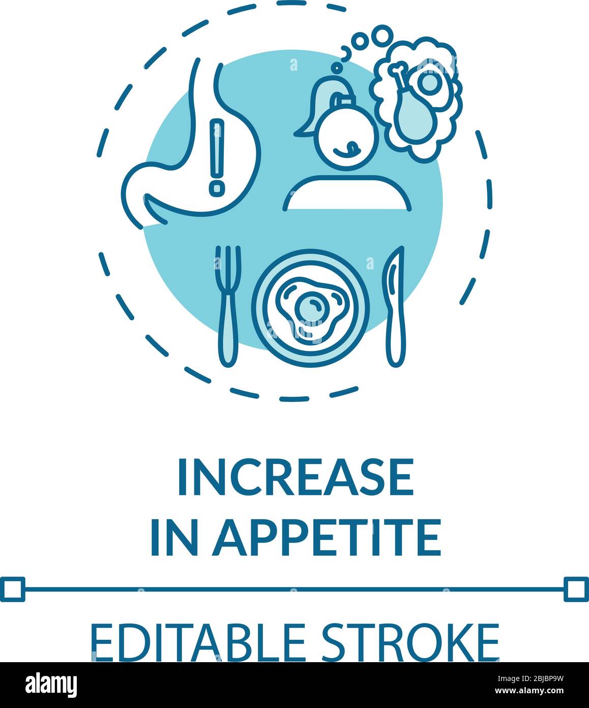 Increase in appetite concept icon Stock Vector Image & Art - Alamy