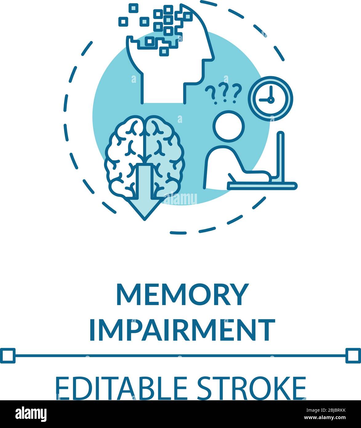 Memory impairment concept icon Stock Vector Image & Art - Alamy