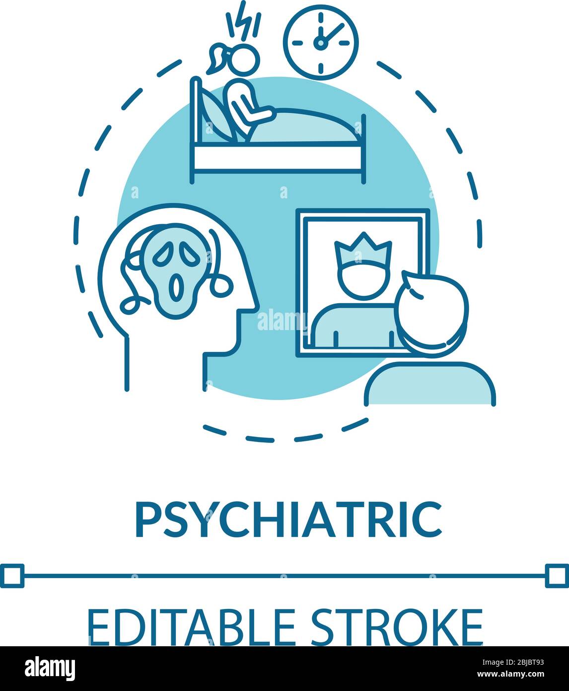 Psychiatric concept icon Stock Vector Image & Art - Alamy