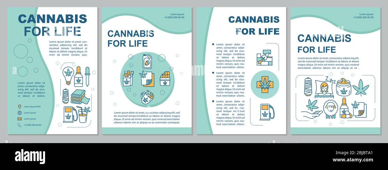 Cannabis for life brochure template Stock Vector Image & Art - Alamy