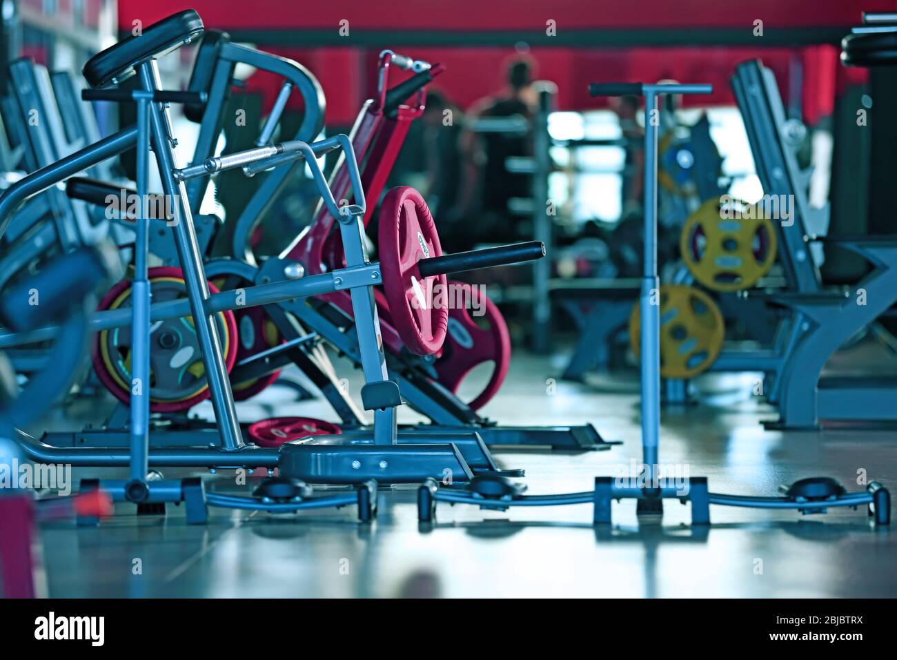 Training apparatus in modern gym Stock Photo - Alamy