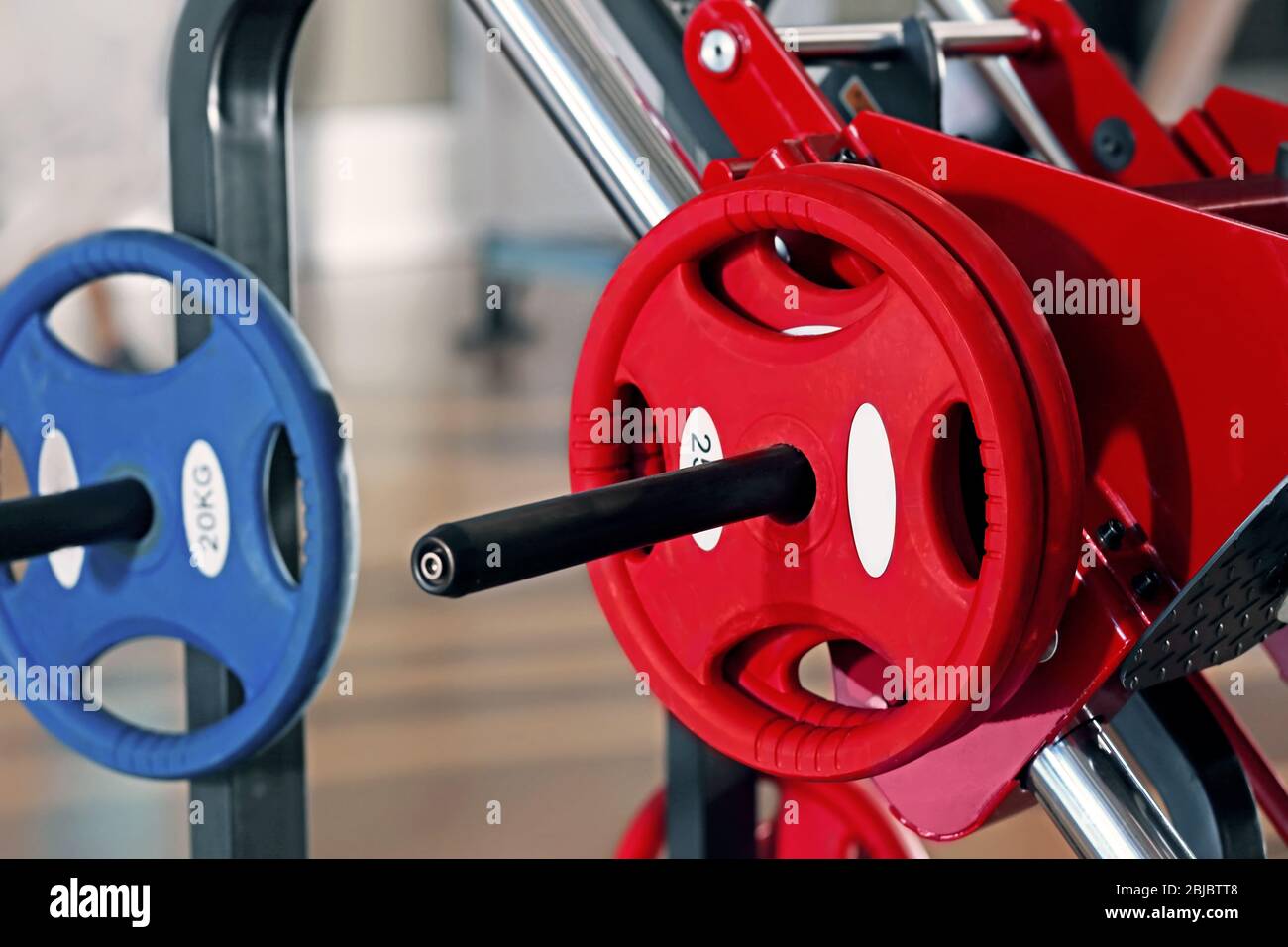 Training apparatus in modern gym, closeup Stock Photo - Alamy