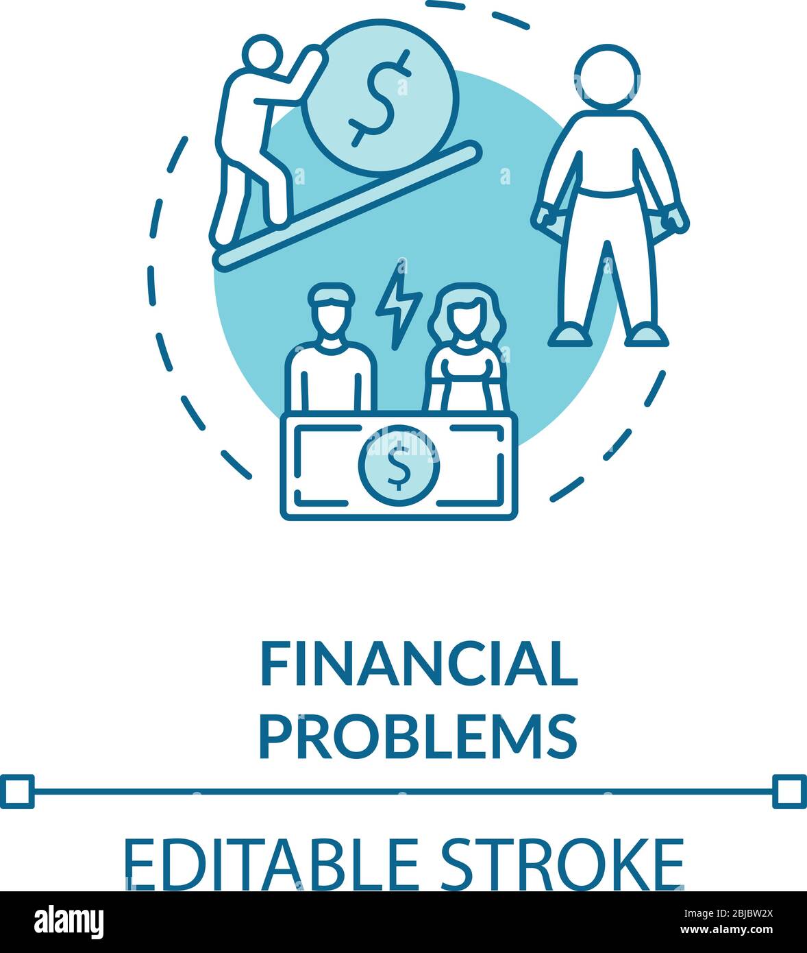 Financial problems concept icon Stock Vector Image & Art - Alamy