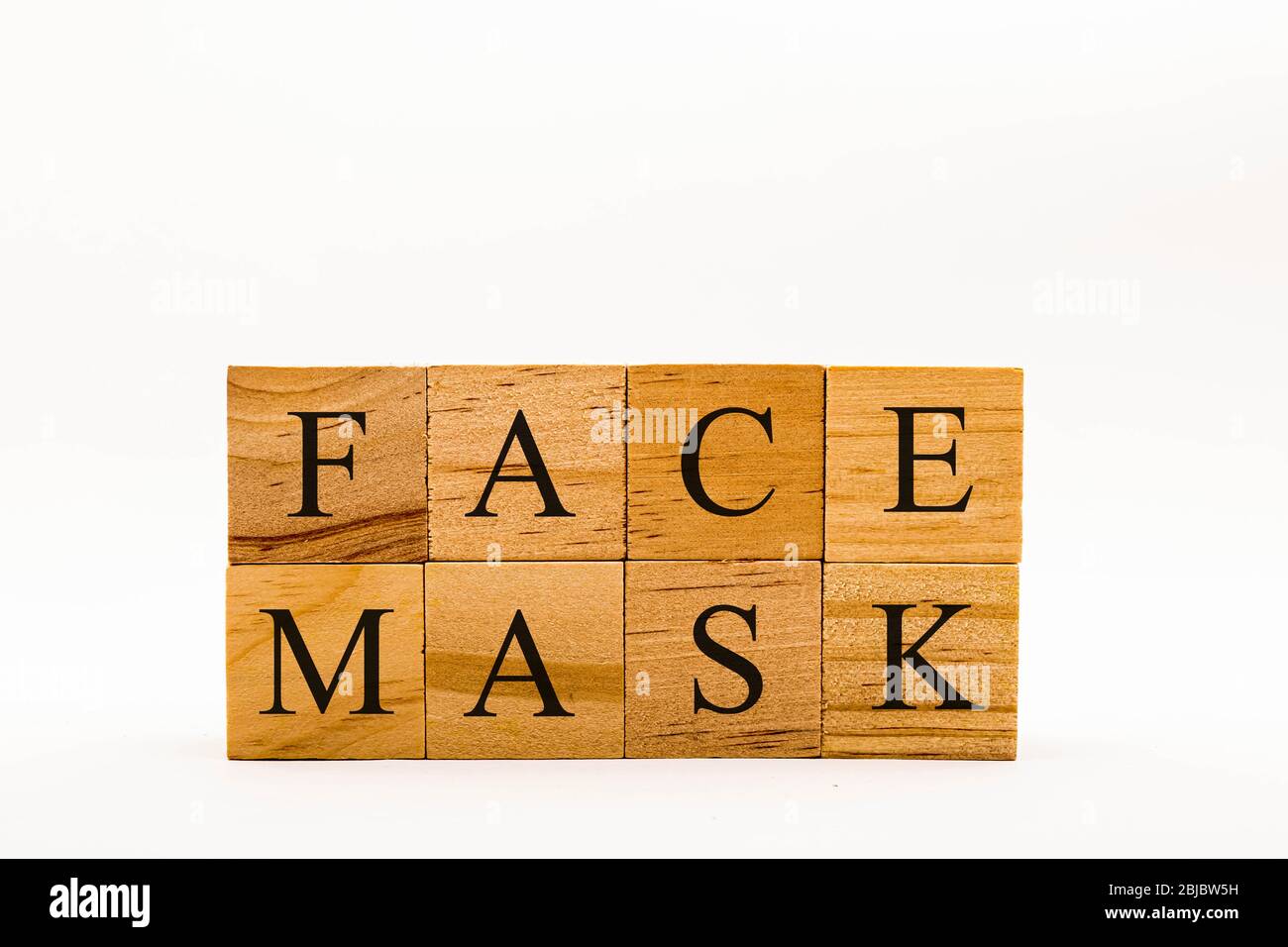 Coronavirus concept showing wooden blocks on a white background reading ...