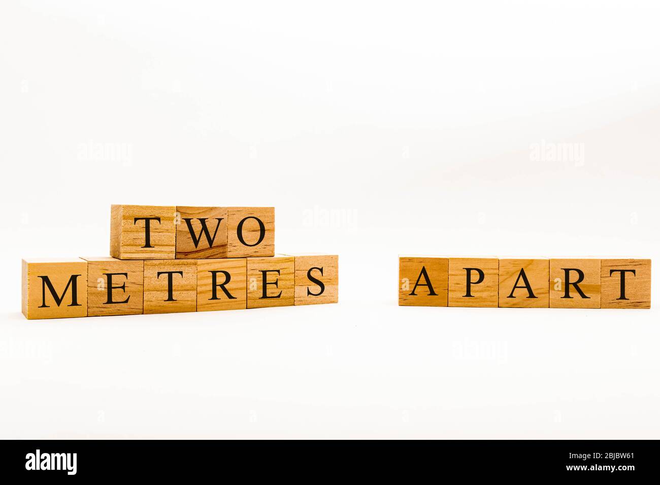 Coronavirus concept showing wooden blocks on a white background reading ...