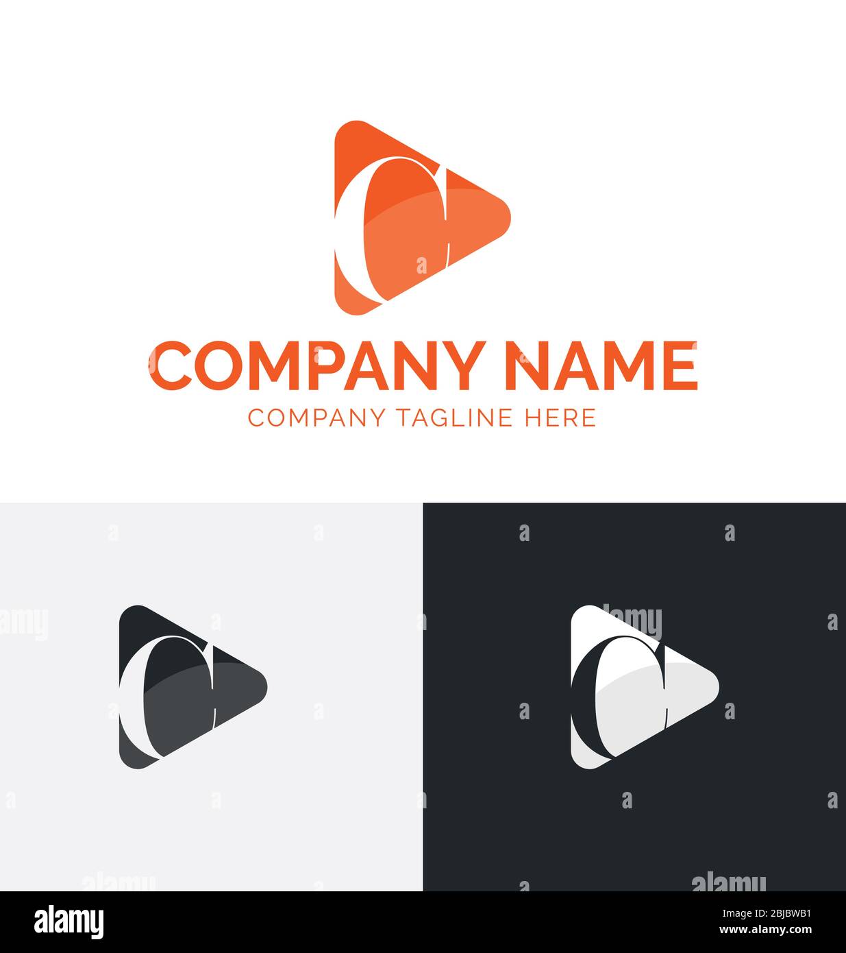 C letter multimedia logo template. Letter C logo vector template. C ...