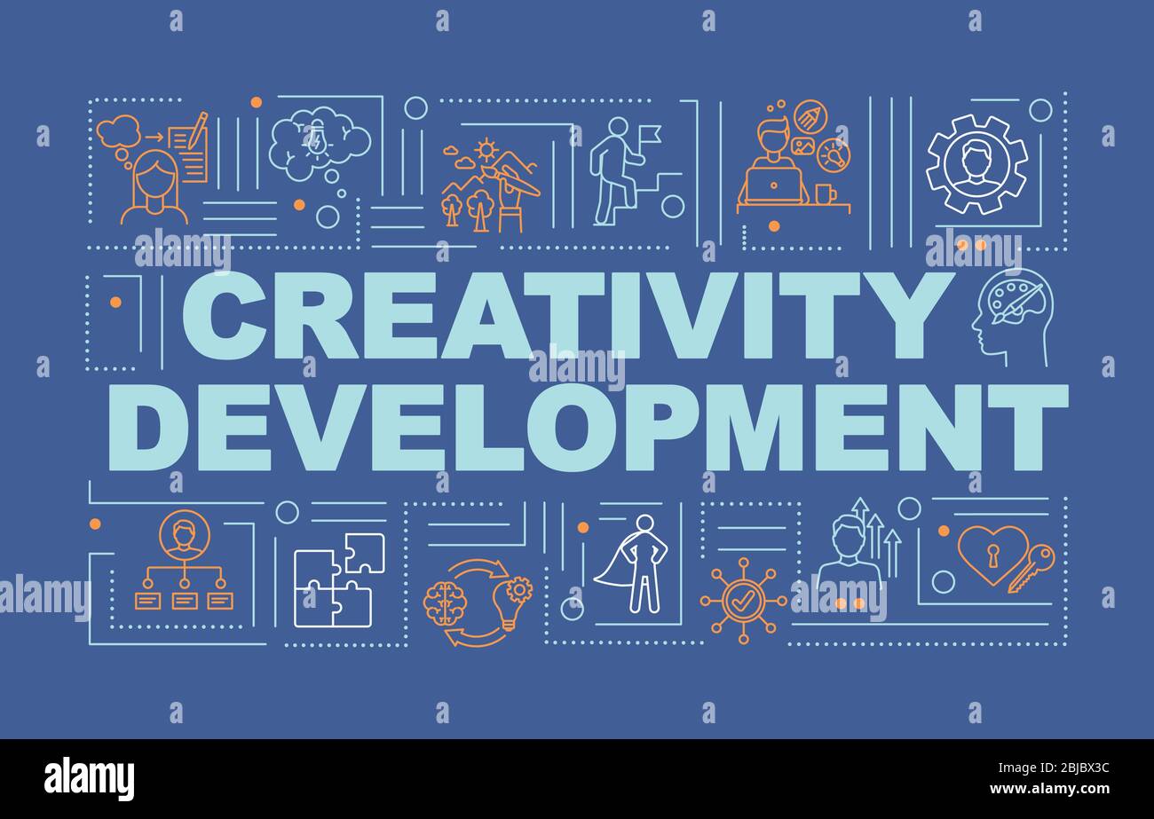 Creativity development blue word concepts banner Stock Vector Image ...