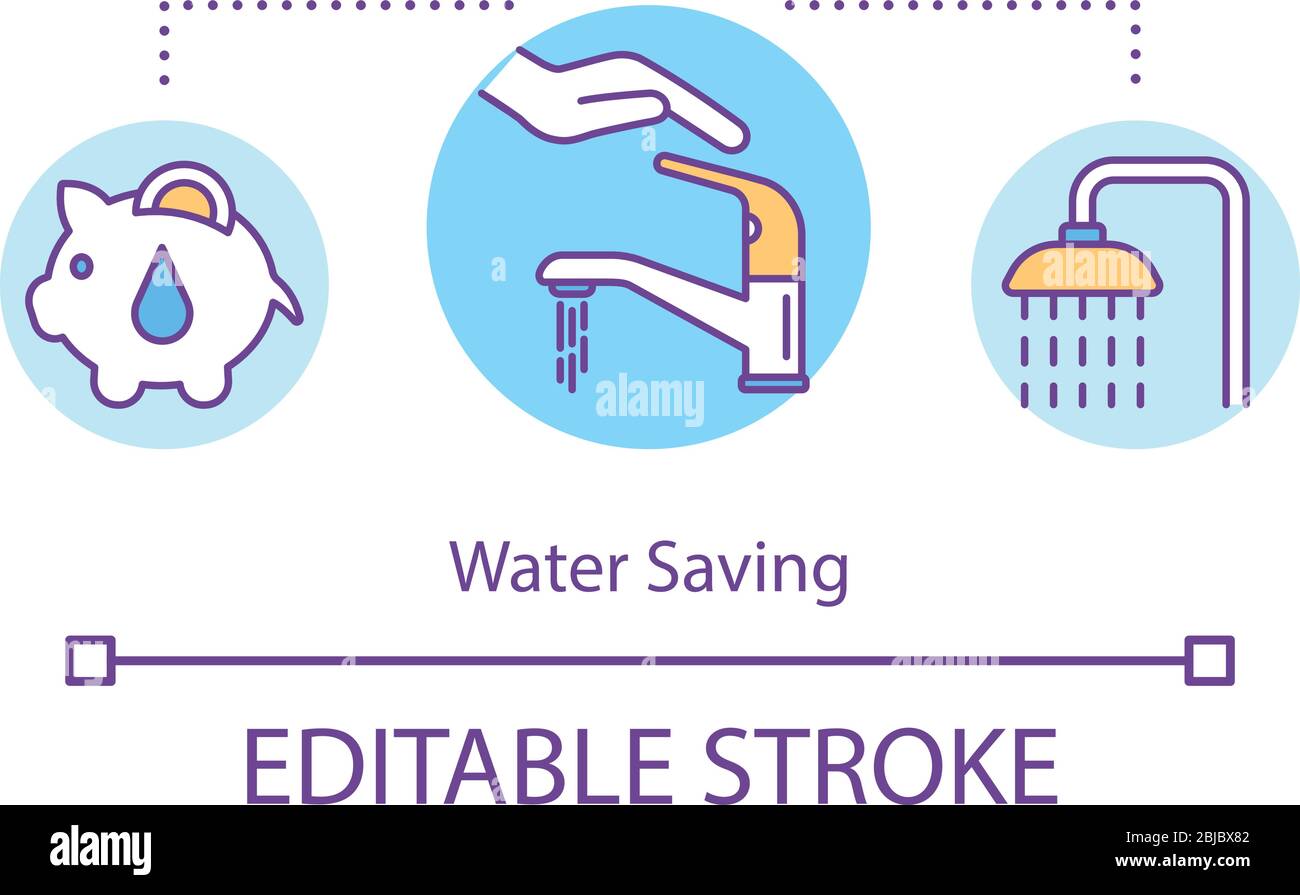 Water saving concept icon Stock Vector Image & Art - Alamy