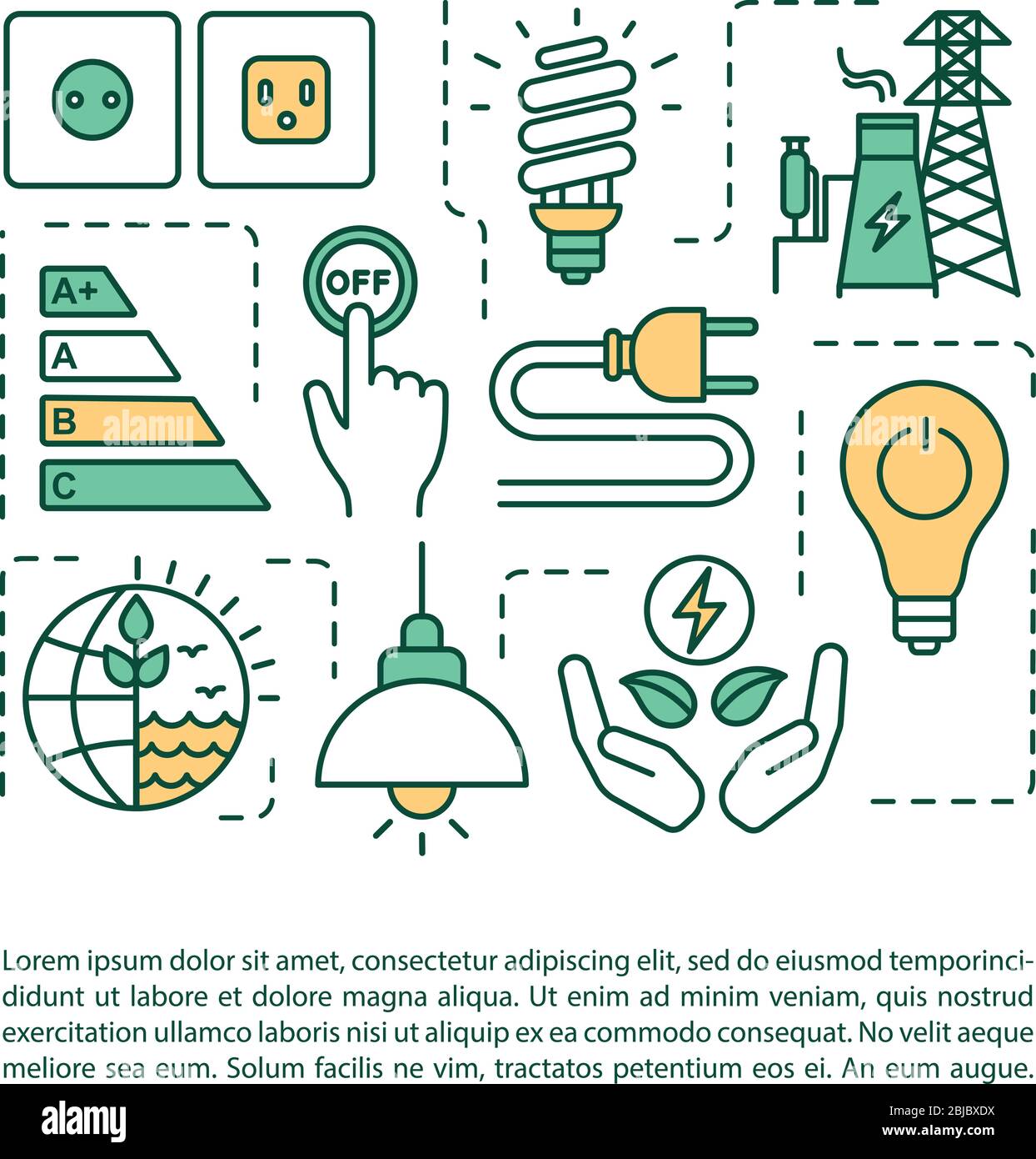 Energy efficiency concept icon with text Stock Vector Image & Art - Alamy