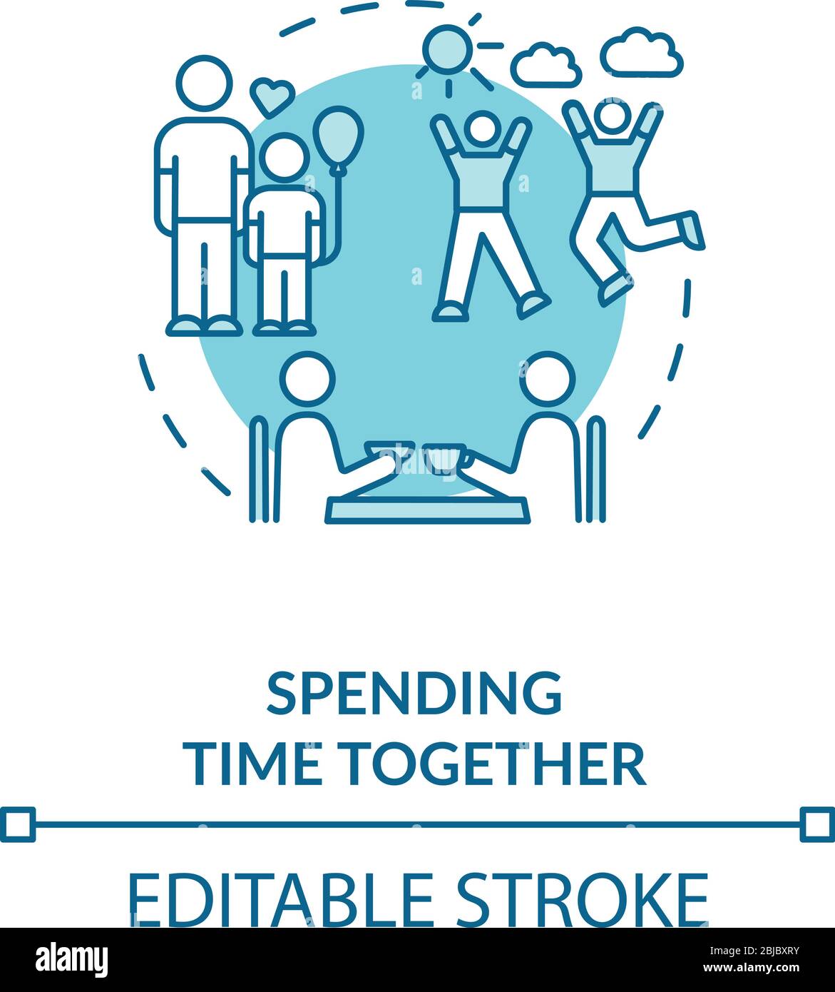 Spending time together concept icon Stock Vector Image & Art - Alamy