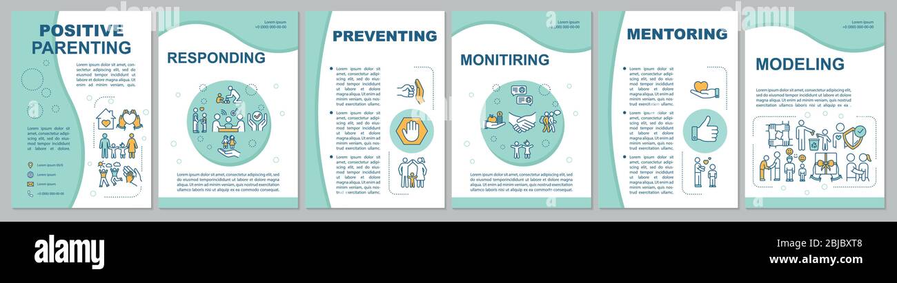 Positive parenting brochure template Stock Vector Image & Art - Alamy