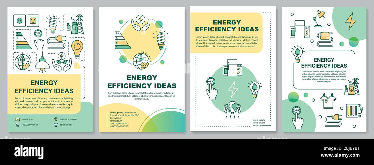 Energy saving ideas brochure template Stock Vector Image & Art - Alamy