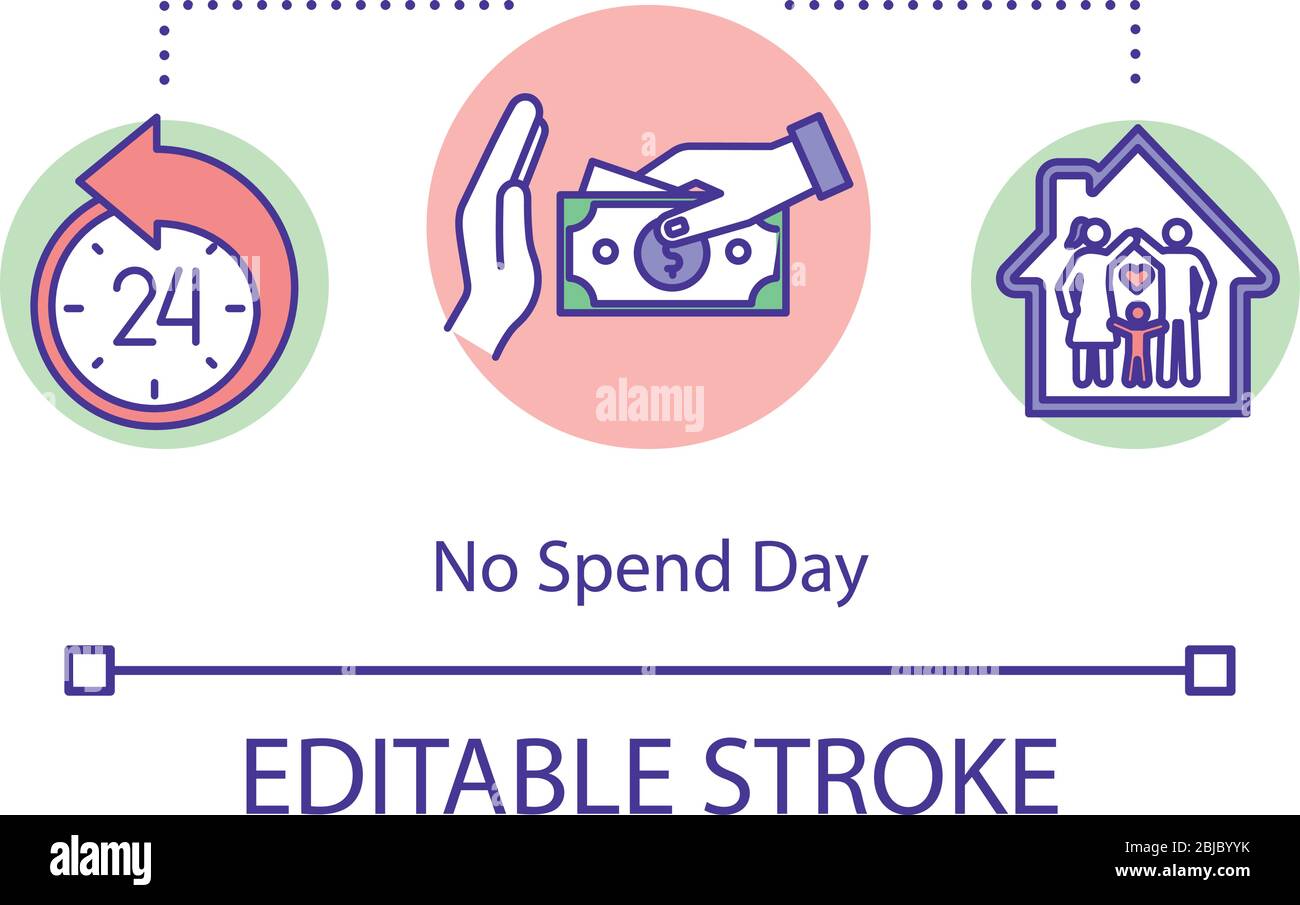 No spend day concept icon Stock Vector Image & Art - Alamy