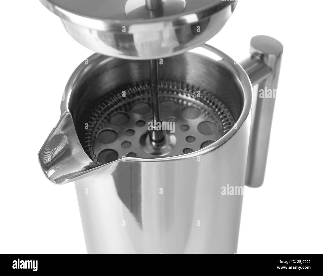 New coffee pot isolated on white Stock Photo - Alamy