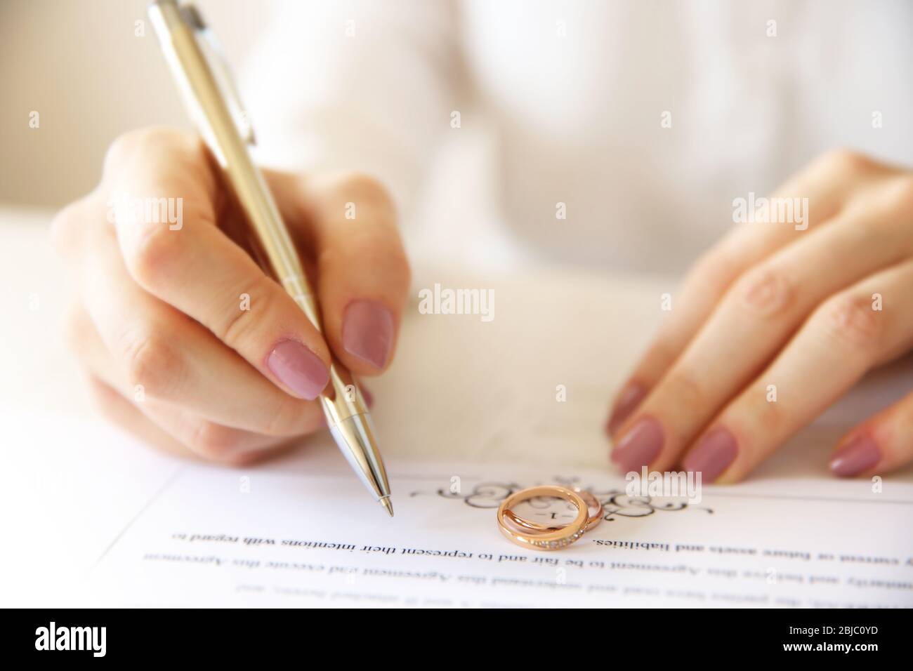 Signing marriage contract hi-res stock photography and images - Alamy