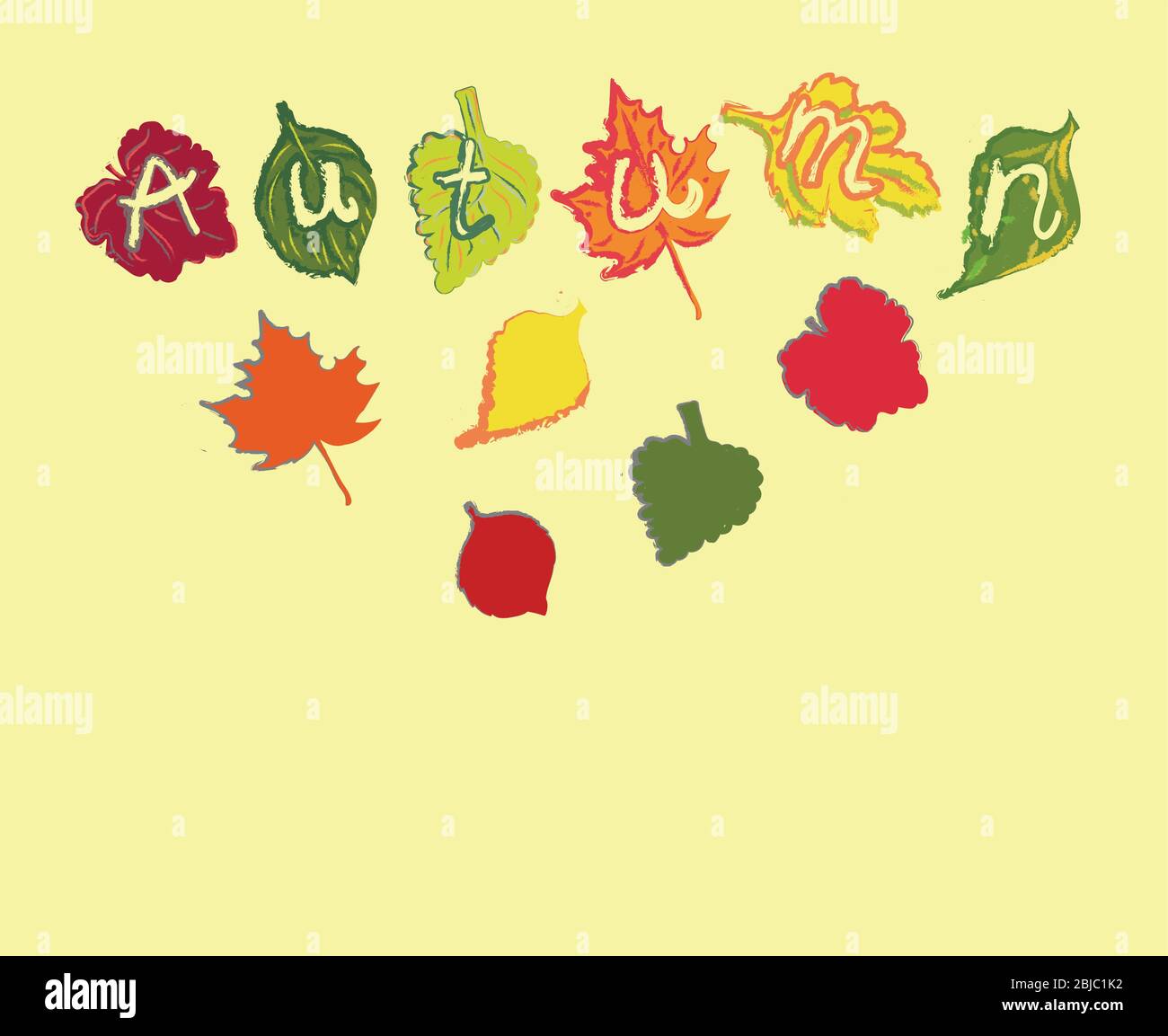 Autumn leaves set isolated on white background Stock Vector Image & Art ...