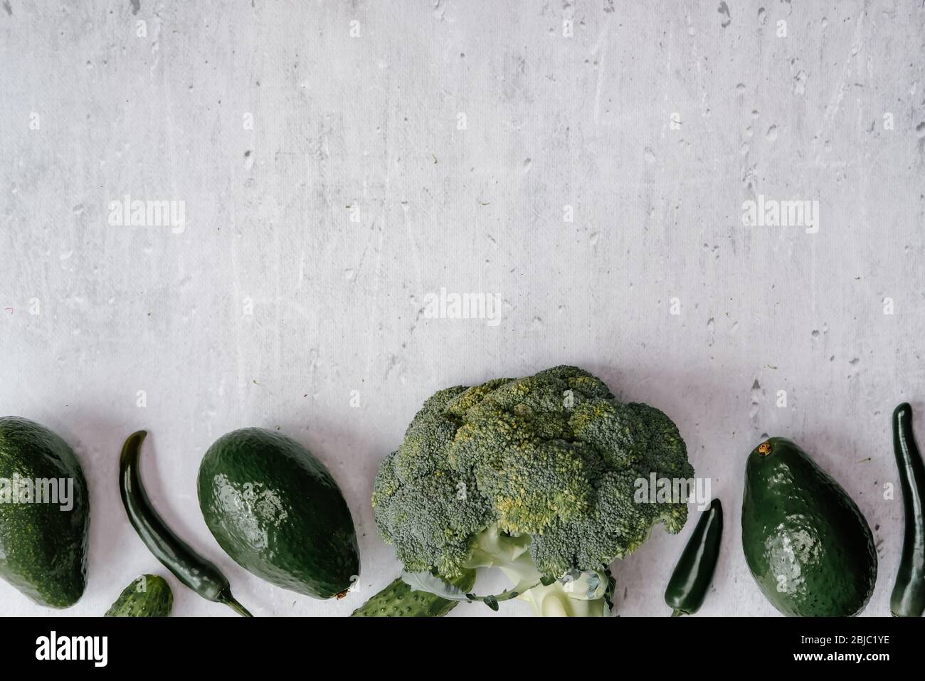 Green Vegetables frame Stock Photo - Alamy