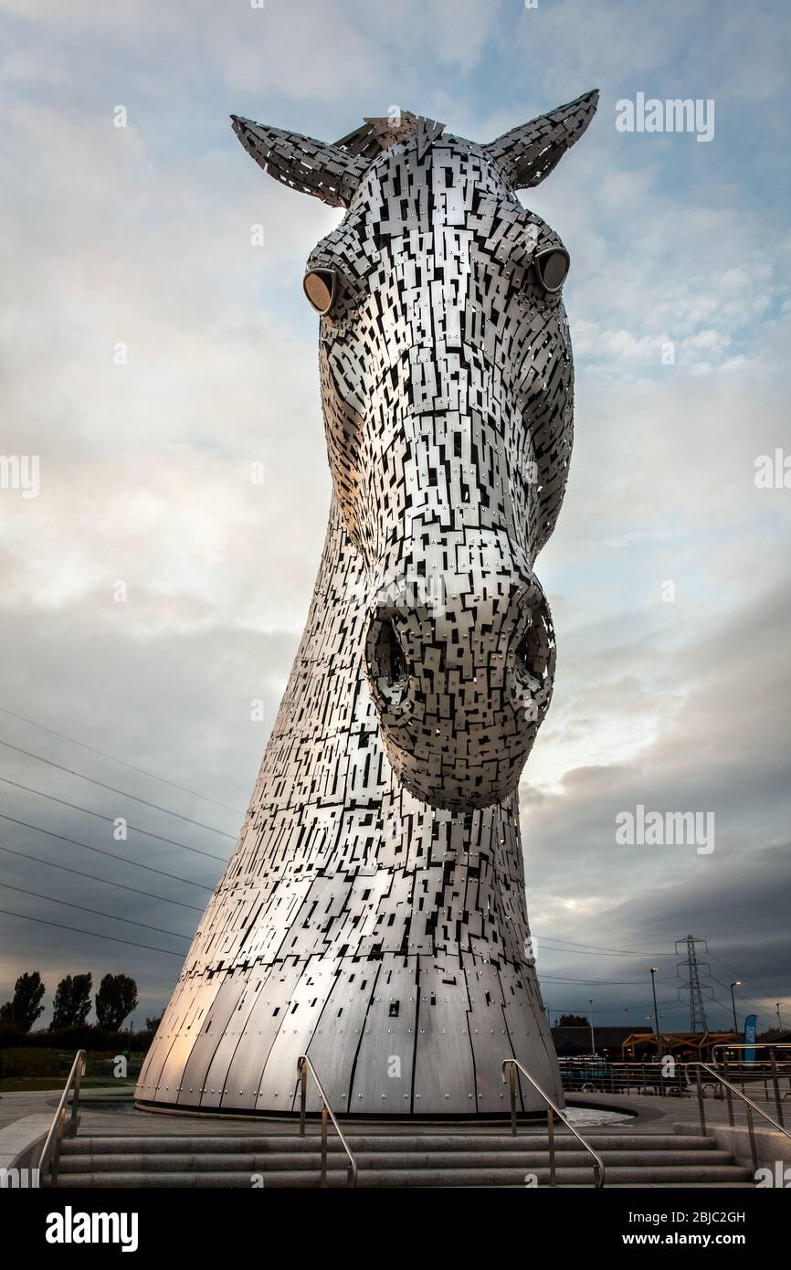 The Kelpies, Sculptures, Falkirk, Falkirk Region, Scotland Stock Photo ...