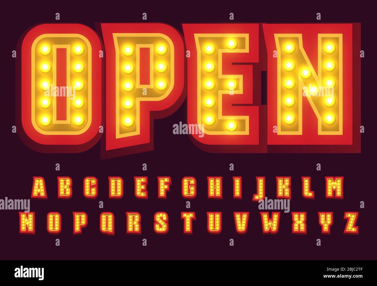 Broadway typeface Stock Vector Images - Alamy