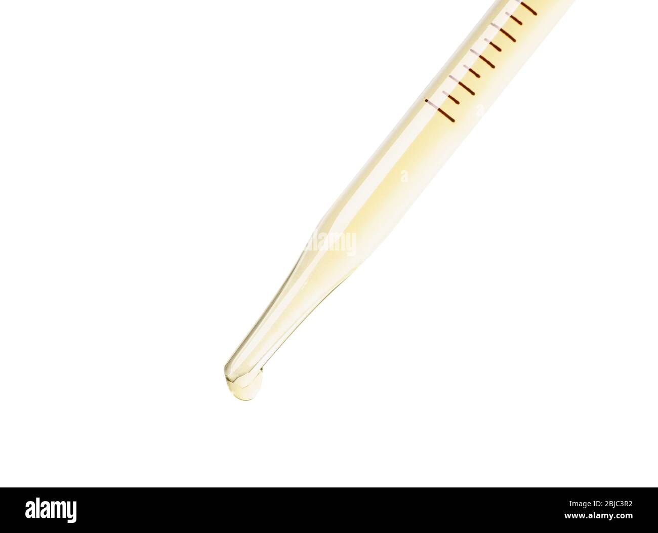 Dropper with liquid on white background Stock Photo - Alamy