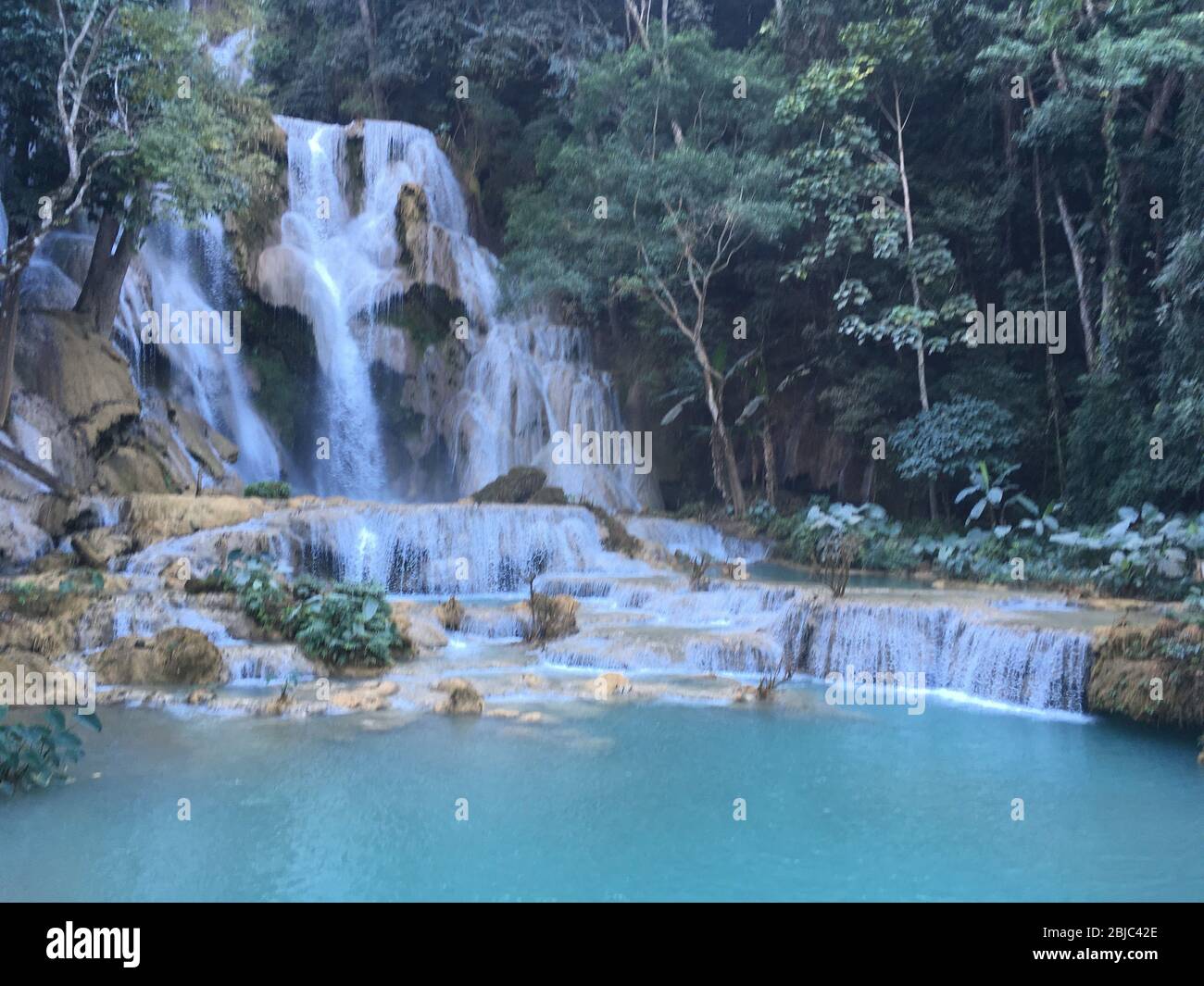 Kuang Si Falls (Waterfalls) near Luang Prabang, Laos Republic Stock ...