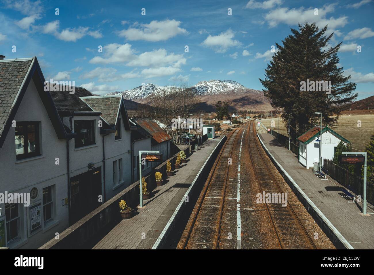 Strathcarron railway station, a remote railway station on the Kyle of ...