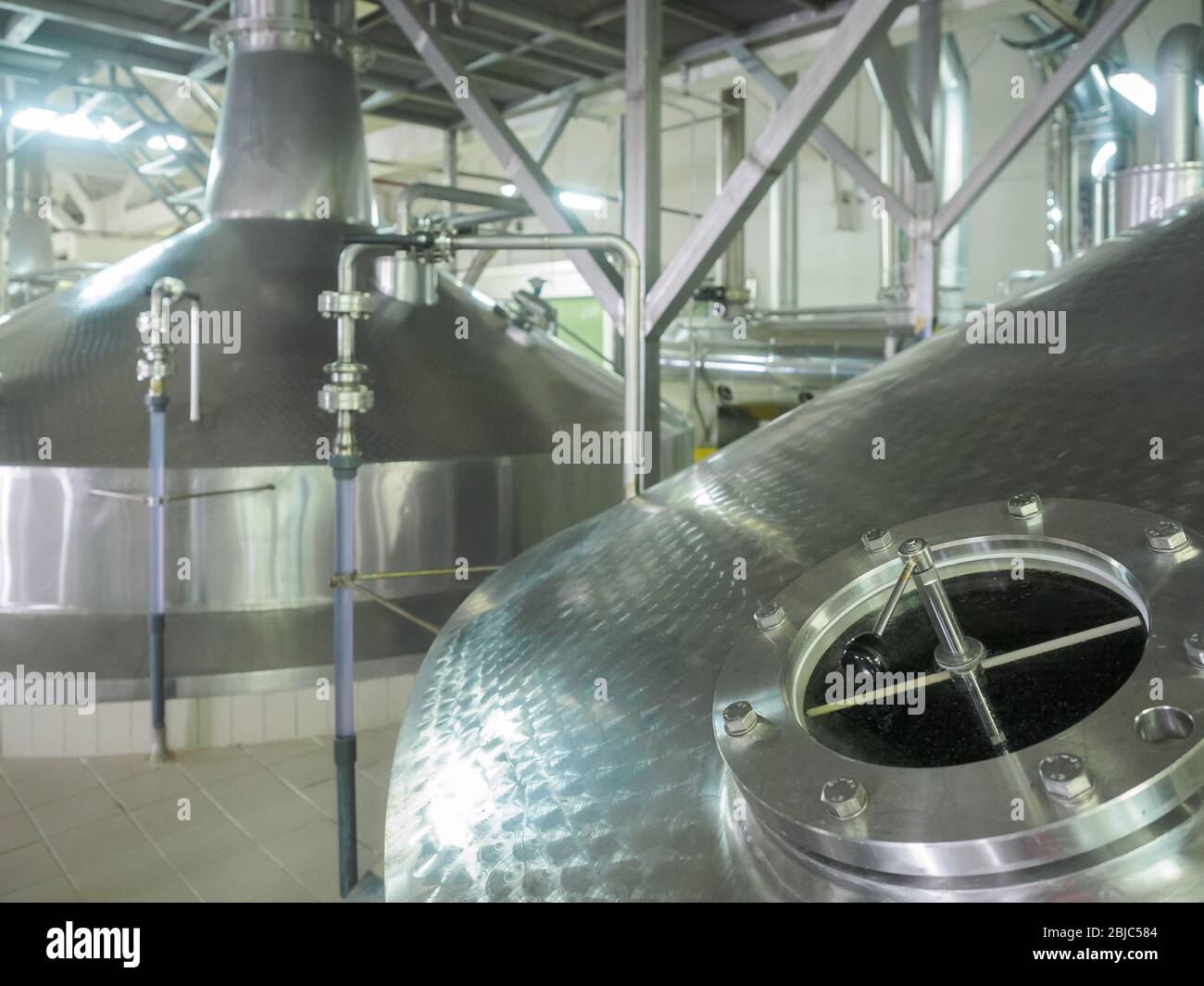 Brewing production - the interior of the brewery, nobody Stock Photo ...