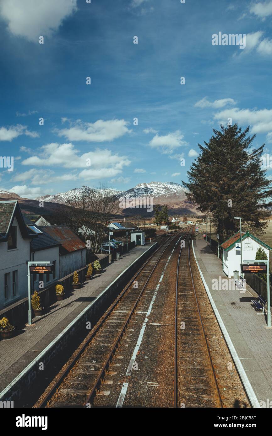 Strathcarron railway station, a remote railway station on the Kyle of ...