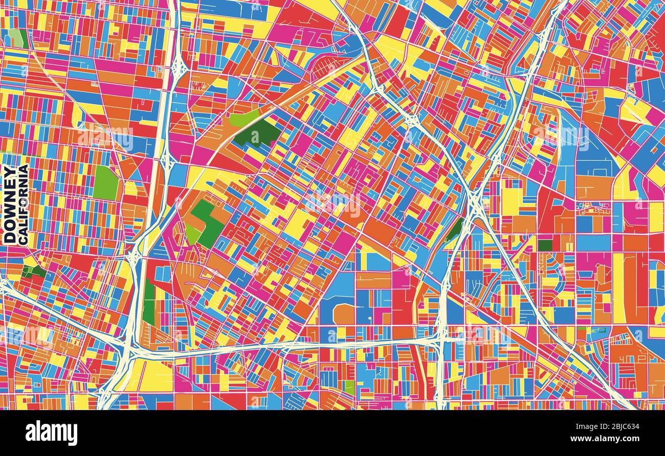 Map Of Downey California