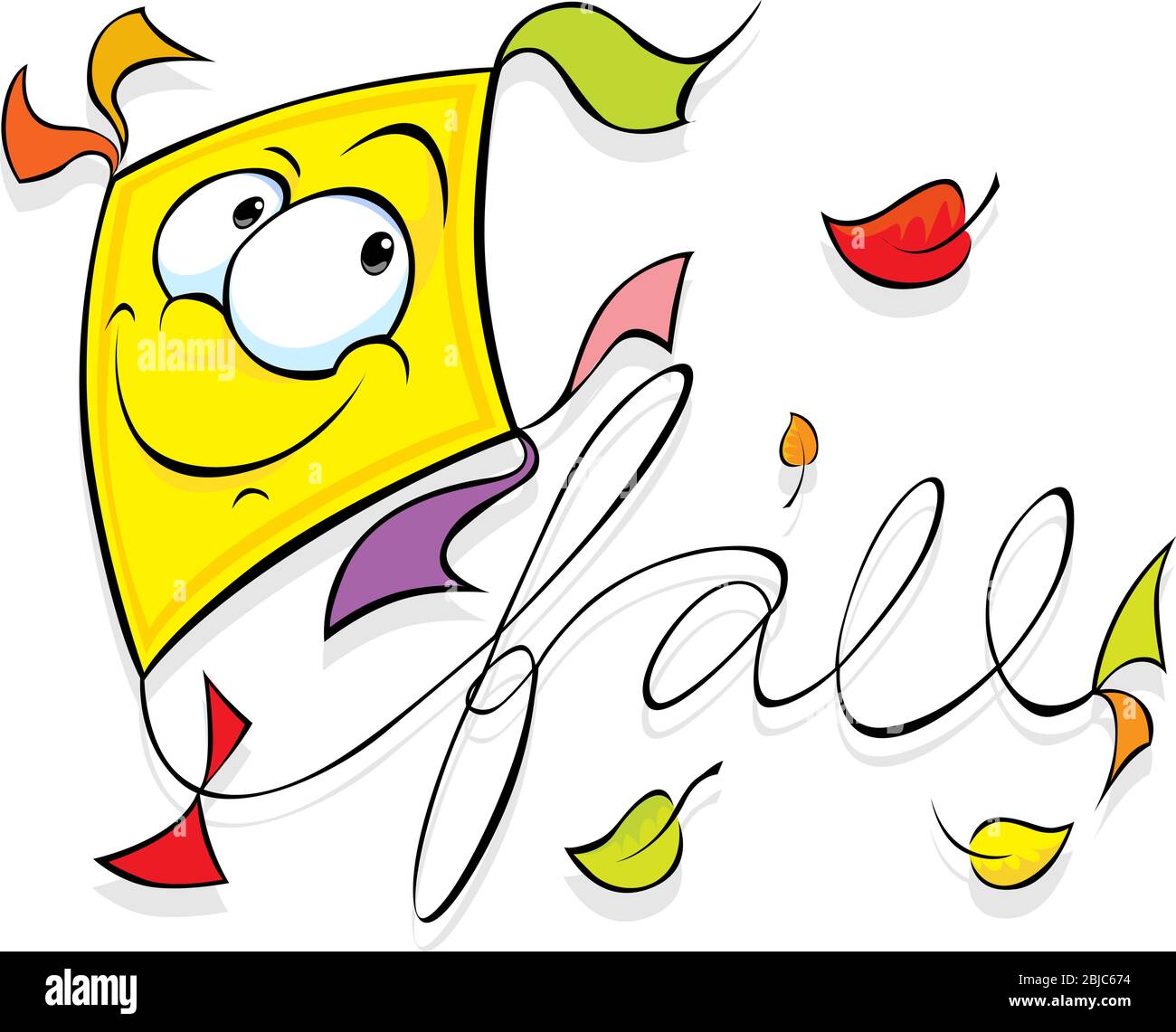Yellow kite cartoon Cut Out Stock Images & Pictures - Alamy