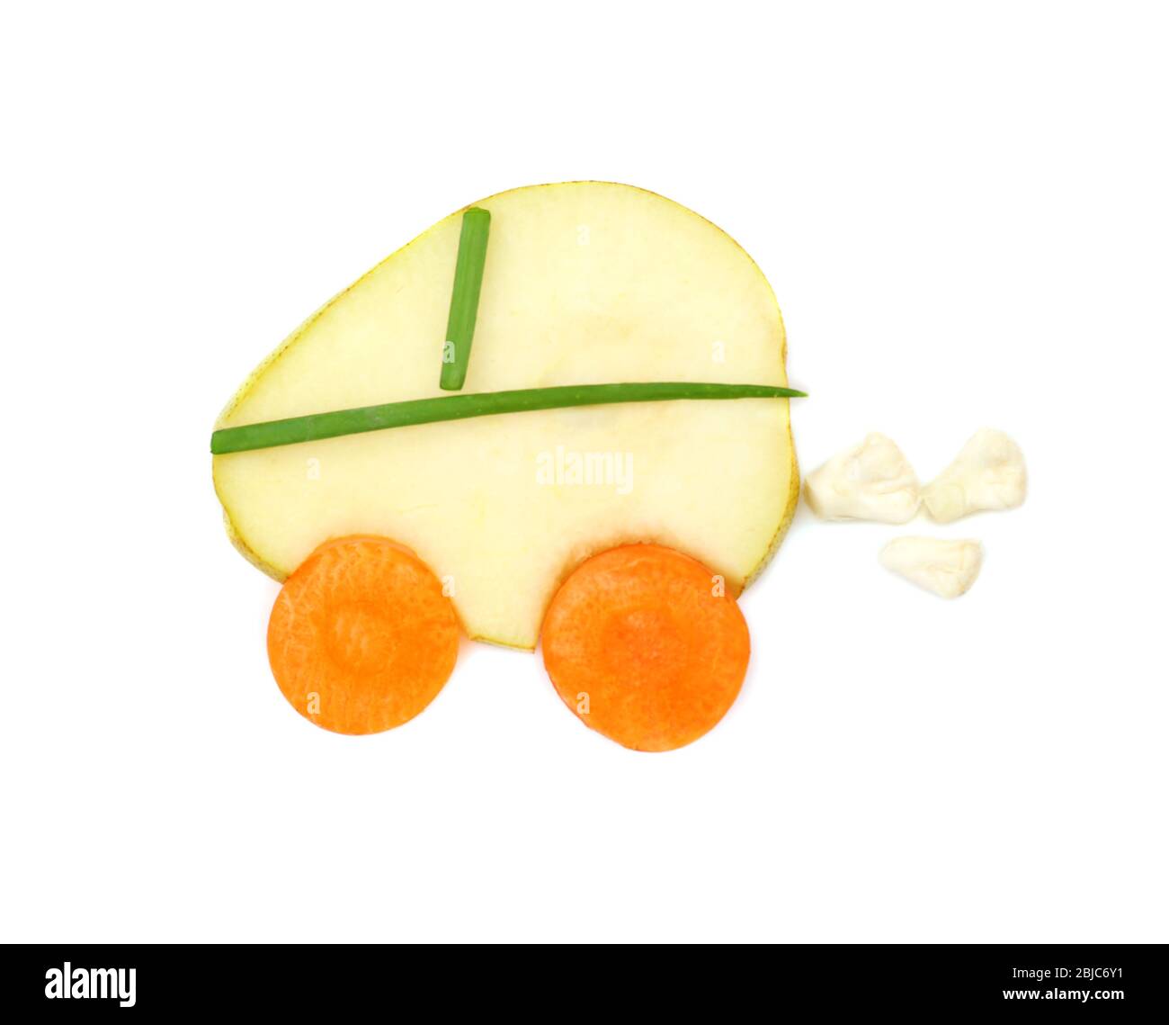 Car made of fruit and vegetables isolated on white Stock Photo - Alamy