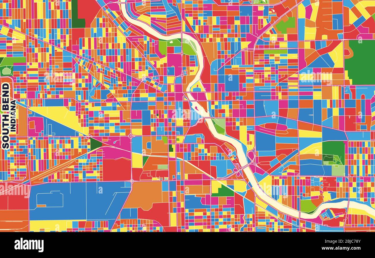 South Bend Indiana City Map