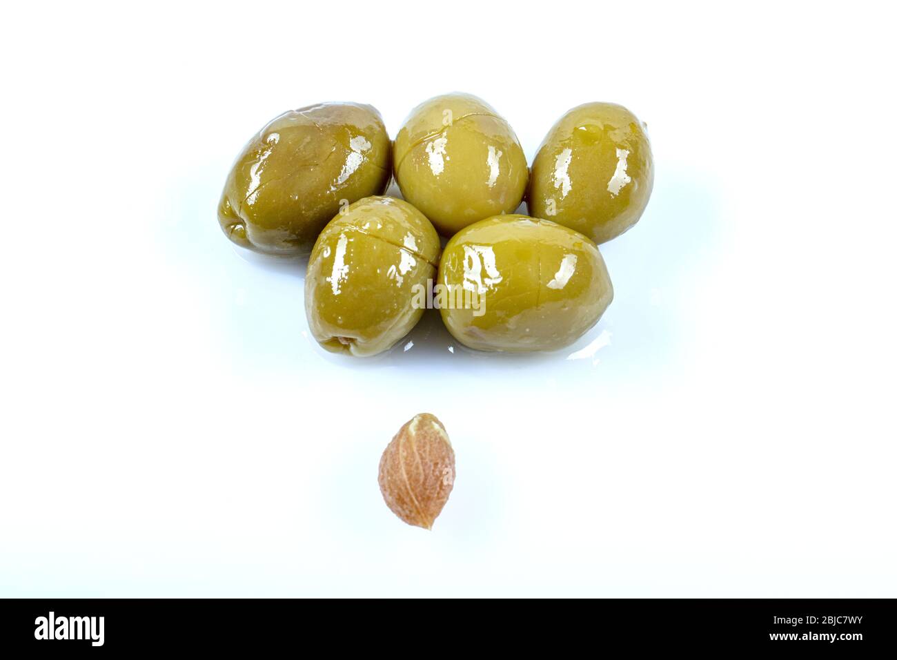 Scratched green olives. Turkish name; cizik yesil zeytin. Brined ...